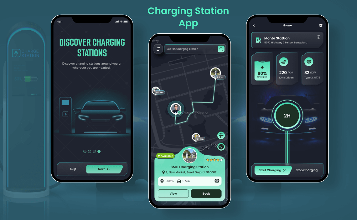 Charging station Management app - Squillion Tech